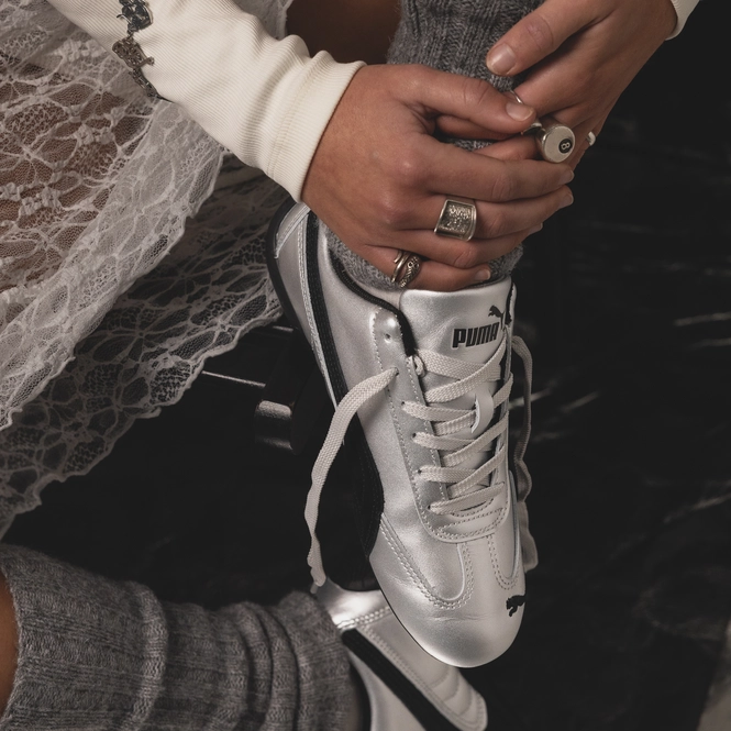 PUMA Women Speedcat Metallic Puma Silver / Puma Black | Sneaker District