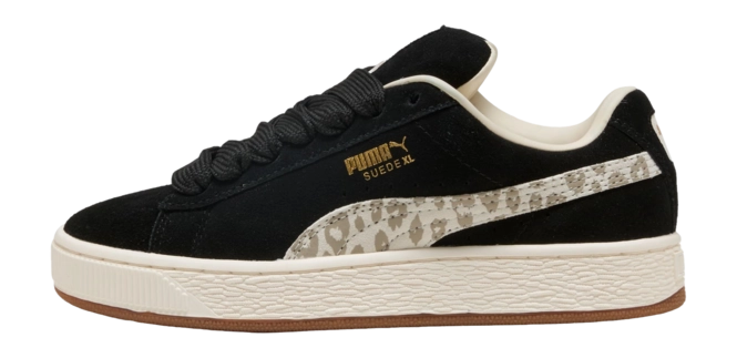 PUMA Youth Suede XL Leopard PUMA Black-Warm White | SneakerBAAS