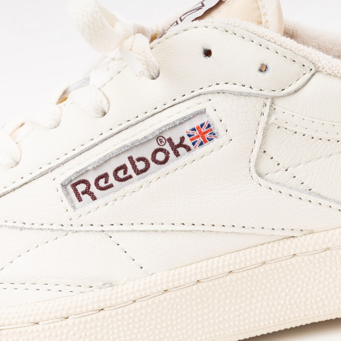 Reebok Unisex Club C 85 Vintage Chalk Alabaster Maroon | Sneaker District