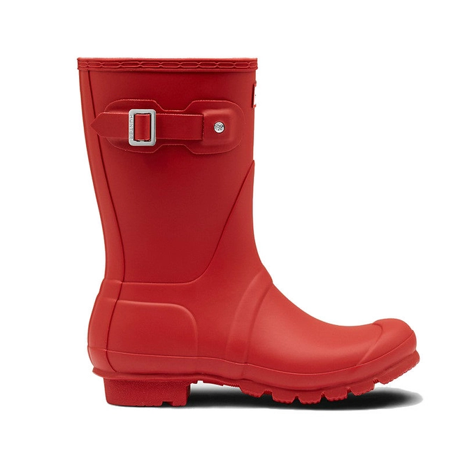 Bottes de pluie Hunter Original Wellington Short Military Rouge ...