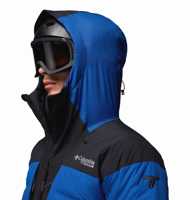 Veste de Ski Columbia Homme Glacier Ridge Down Jacket Mountain Blue ...