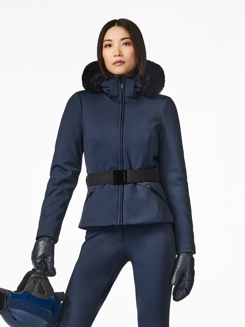 Ski Jacket Goldbergh Women Hida Faux Border French Blue | Outdoorsupply ...