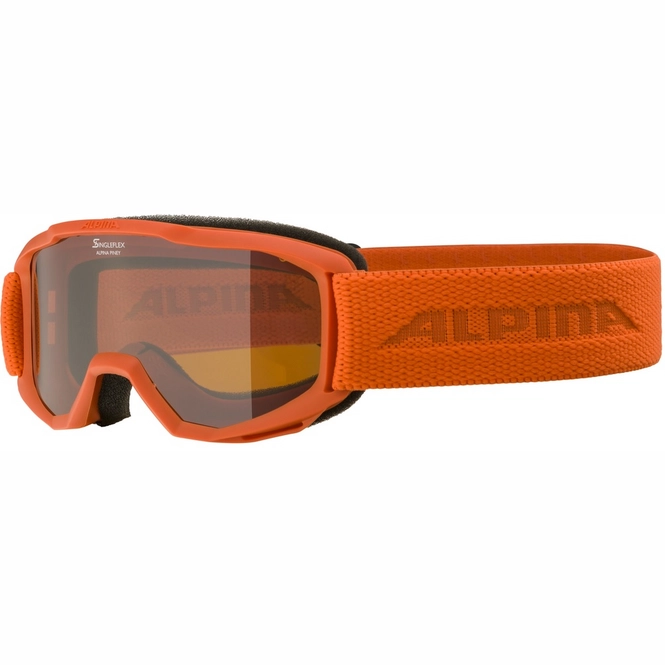 Skibril Alpina Kids Piney Pumpkin Matt Orange | Outdoorsupply