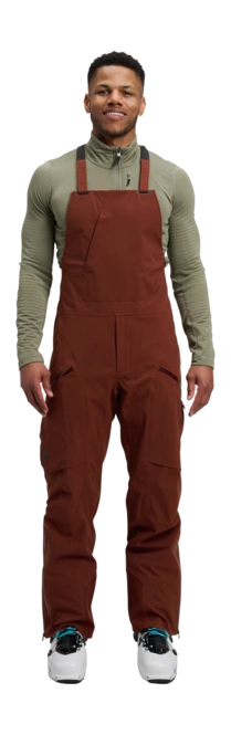 Ski Trousers Black Diamond Men Factor Bibs Iron Red | Outdoorsupply.co.uk