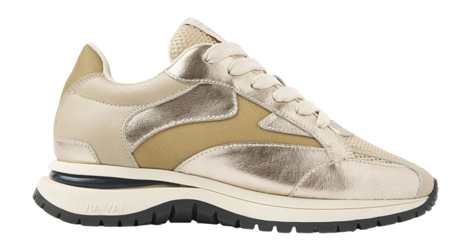 Sneaker Via Vai Women Usher Riggs Cross Combi Platino | Causeways