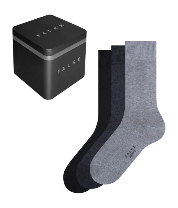 Sokken Falke Men Happy Box Multi Grey (3-Pack) | Outdoorsupply