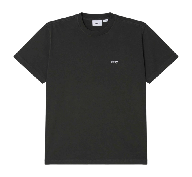 T-Shirt Obey Men Lowercase Pigment Pigment Pirate Black | Sneaker District