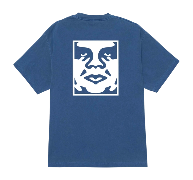 T-Shirt Obey Men Obey Bold Icon Face Pigment Dark Denim | Sneaker District
