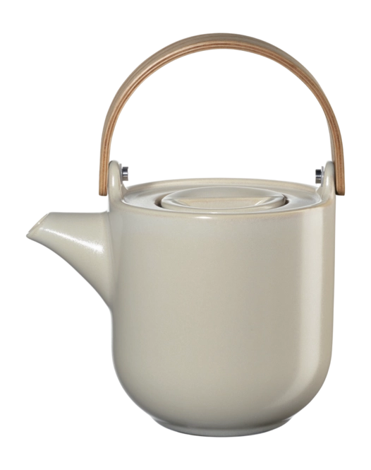 Teekanne ASA Selection Coppa Tofu mit hellem Holzgriff Taupe 600 ml ...