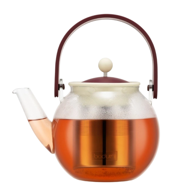 Teapot Bodum Assam With Stainless Steel Filter 8 Cups Red 1 L ...