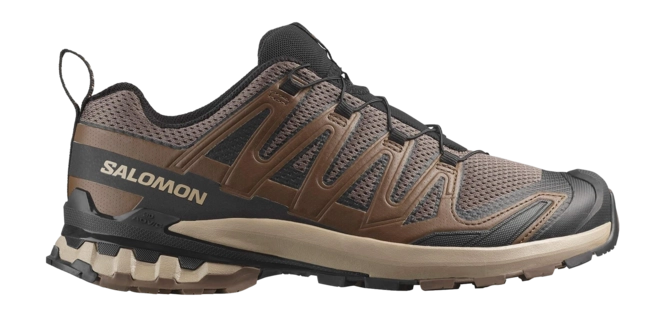 Trail Running Shoe Salomon Men XA Pro 3D V9 Falcon / Desert Tan / Black ...