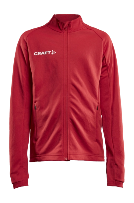 Training jacket Craft Junior Evolve Full Zip Bright Red | Outdoorsupply ...