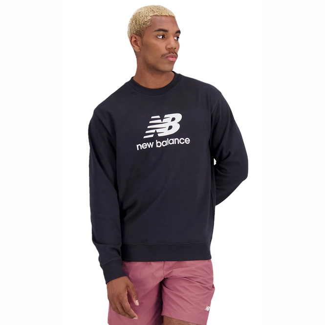 Jumper New Balance Men Essentials Stacked Logo French Terry Crewneck ...