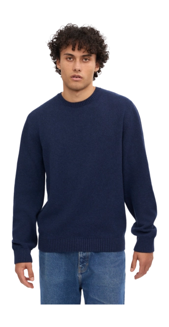 Jumper Colorful Standard Men Classic Merino Wool Crew Marine Blue ...