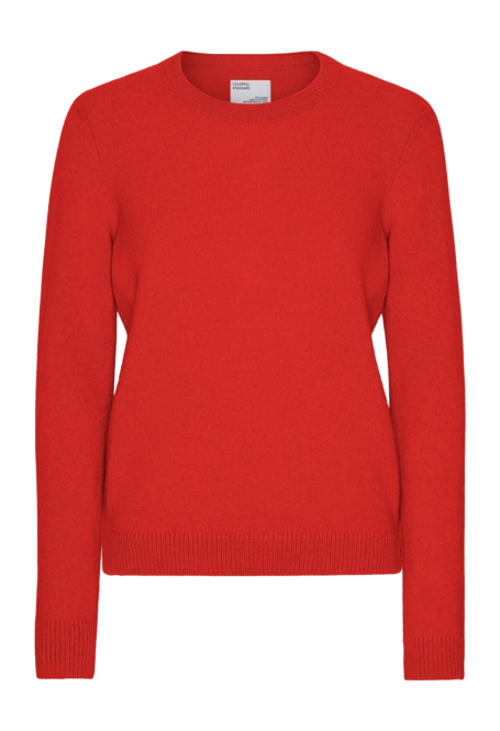 Jumper Colorful Standard Women Classic Merino Wool Crew Red Tangerine ...