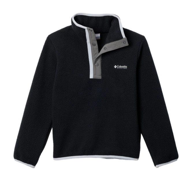 Jumper Columbia Youth Helvetia II Half Snap Fleece Black City Grey ...