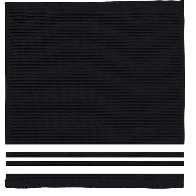 Vaatdoek DDDDD Provence Black 30 x 30 cm (4 Delig) | Etrias.nl