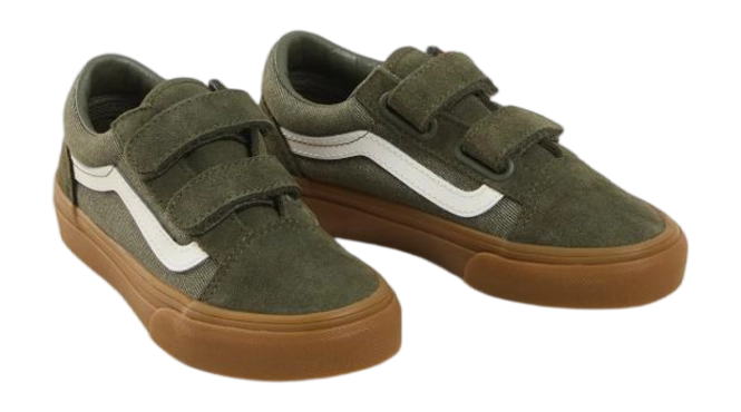 Vans Youth Old Skool V Green | De Schoenenfabriek