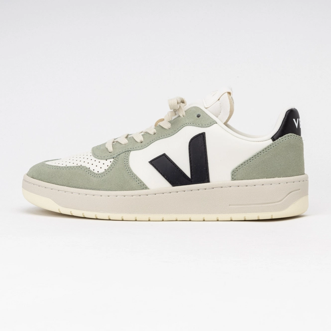 Baskets Veja Homme V-10 Leather Pure Black Clay | Sneaker District FR