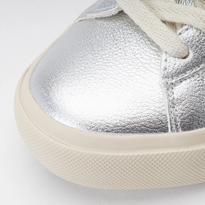 Veja Women Campo Chromefree Leather Silver White | Sneaker District