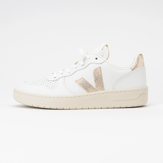 Veja Women V-10 Leather Extra-White Platinum | Sneaker District COM