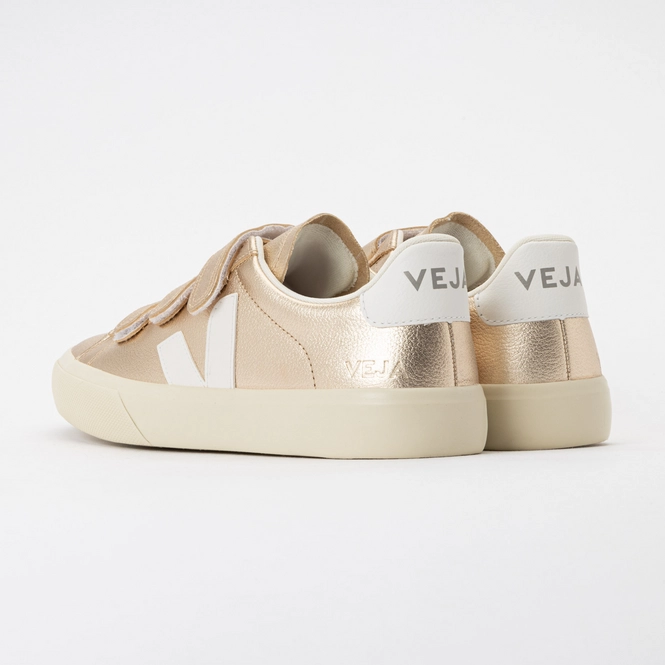 Veja Women Recife Logo Chromefree Leather Platine White | Sneaker District