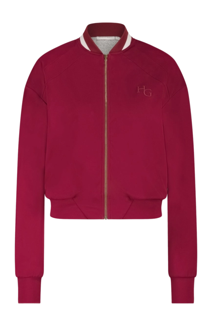 Zip Sweatshirt House of Gravity Women Active Bomber Deep Ruby Red ...