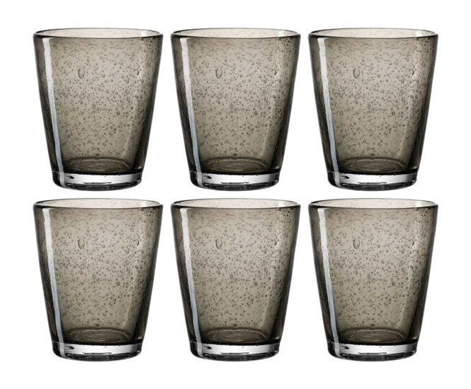 Wasserglas Leonardo Burano Dunkelgrau 330 ml (6er Set) | Kochexperte
