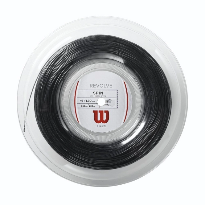 Tennis String Wilson Revolve Spin 16 Reel Black | Tennisplanet.co.uk