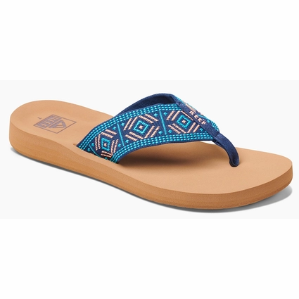 Slipper Reef Women Spring Woven Aqua | Schoenfashion