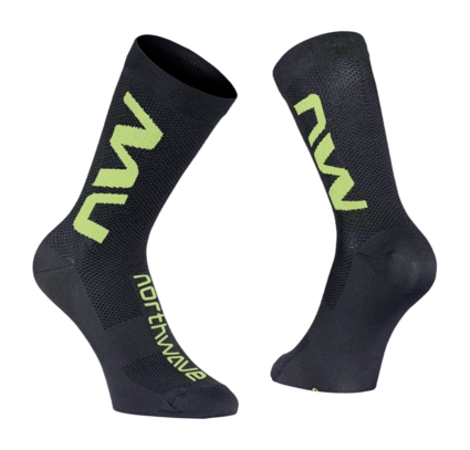 Fietssok Northwave Extreme Air Sock Black Fluo Black | Fietstoebehoren