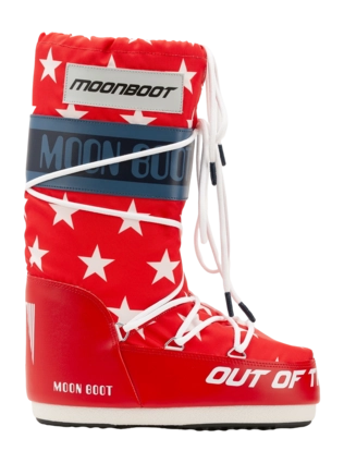 Snowboot Moon Boot Women Retrobiker White Stars | Snowbootsexpert