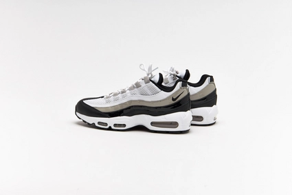 Nike Air Max 95 White/Black/Lite Iron Ore/University Red | Sneaker District