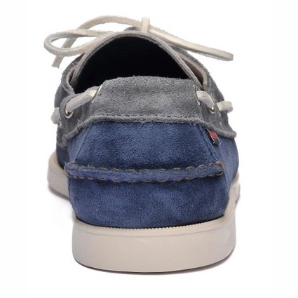 Sebago Men Docksides Portland Jib Navy Dark Grey Mid Grey | Schoenfashion