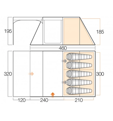 Tente Vango Calder 500 Herbal | Equipementaventure