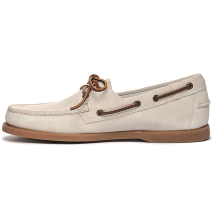 Sebago Men Portland Flesh Out Lamb White | Schoenfashion