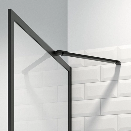 Douchewand Sealskin Contour Inloop A3 Mat Zwart 118 cm | Badkamerstore