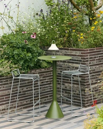Tuintafel HAY Palissade Cone Table Olive Powder Coated Steel (Ø60 x 105 ...