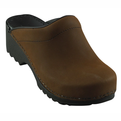 Clogs Danclog 2369 Nubuck Braun PU Flex Open | Clogsexperte