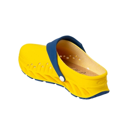 Sabots Scholl Unisex Evoflex Yellow Navy Blue | Sabotexpert