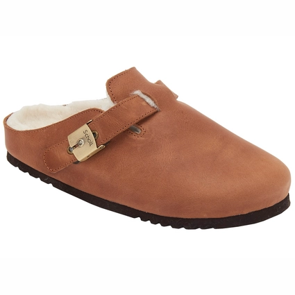 Medische Klomp Scholl Women Grace Leather Cognac | Klompenexpert