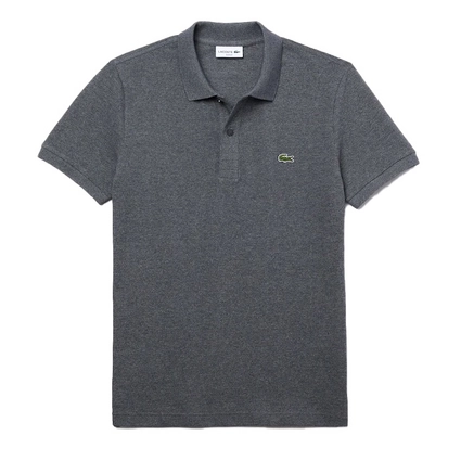Polo Shirt Lacoste Men PH4012 Slim Fit Flamed Grey | Tennisplanet.co.uk