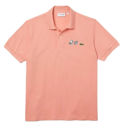 Polo Lacoste x Peanuts Men PH7760 Elf Pink | Tennisplanet.nl