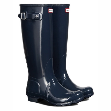 Bottes de pluie Hunter Original Wellington Tall Gloss Navy | Bottespluie