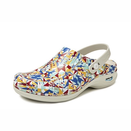 Medizinischer Clog Gevavi Wash&Go Open Elastisch Grafisch | Clogsexperte