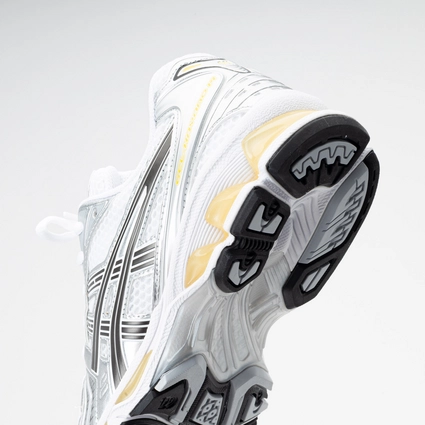 Asics Unisex GEL-KAYANO 14 White Tai-Chi Yellow | Sneaker District