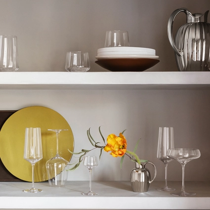 Champagne Glass Georg Jensen Bernadotte Crystalline 270 ml (Set of 6 ...