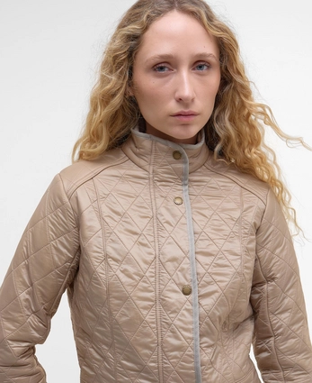 Jacket Barbour Women Cavalry Polarquilt Light Fawn | Outdoorsupply.co.uk