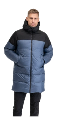 Jacke Bergans Oslo Down Parka Unisex Granite Blue / Black ...