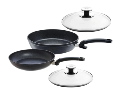 Koekenpannenset Fissler Adamant met Glasdeksels (2-delig) | Kookexpert